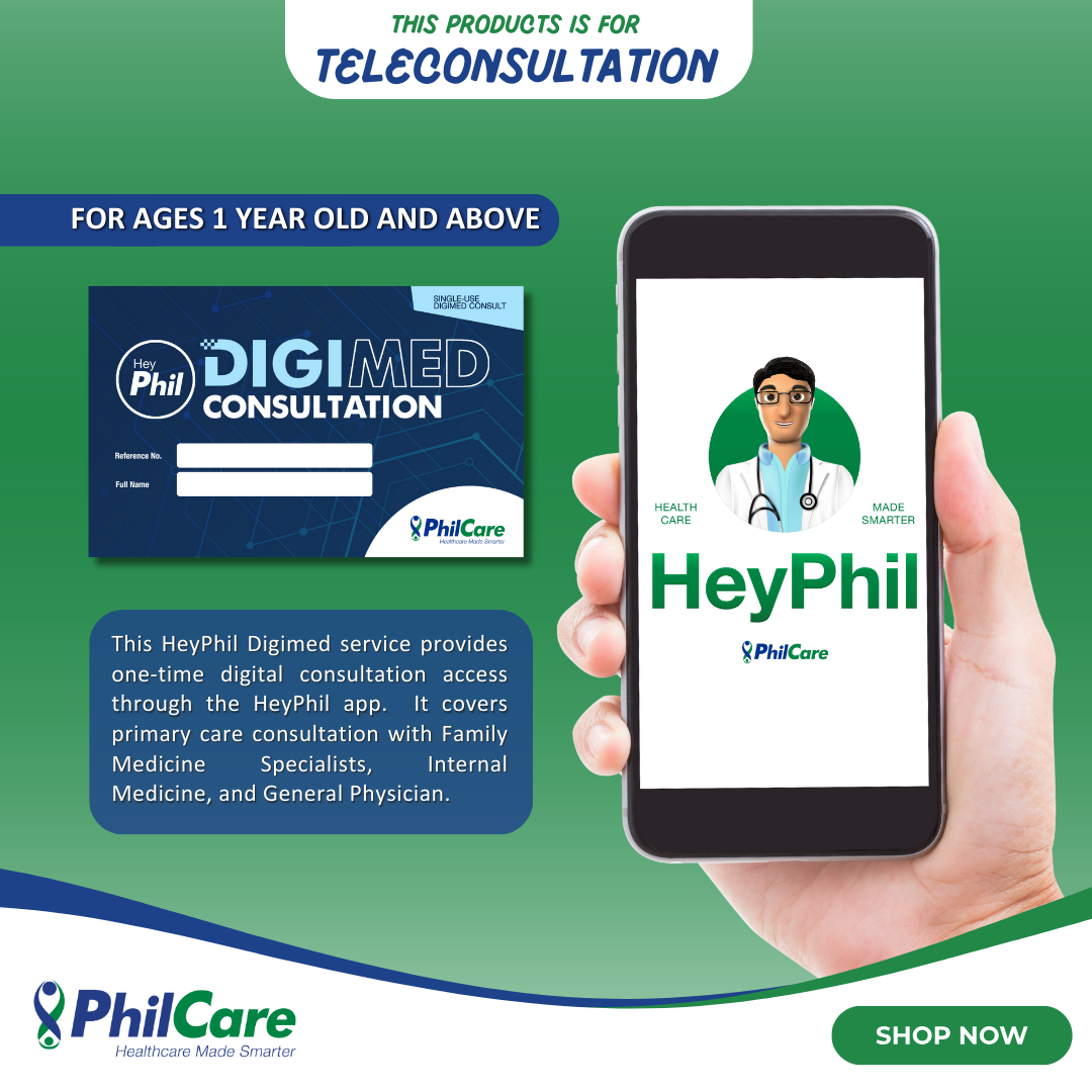 DigiMed Consult – One-Time Online Doctor Visit – PHILCARE